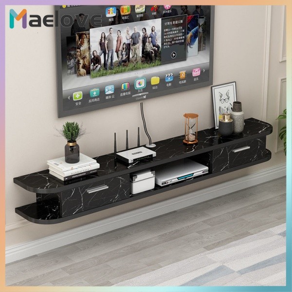 Simple Modern Wall Set Top Box Storage Rack Living Room Bedroom ...