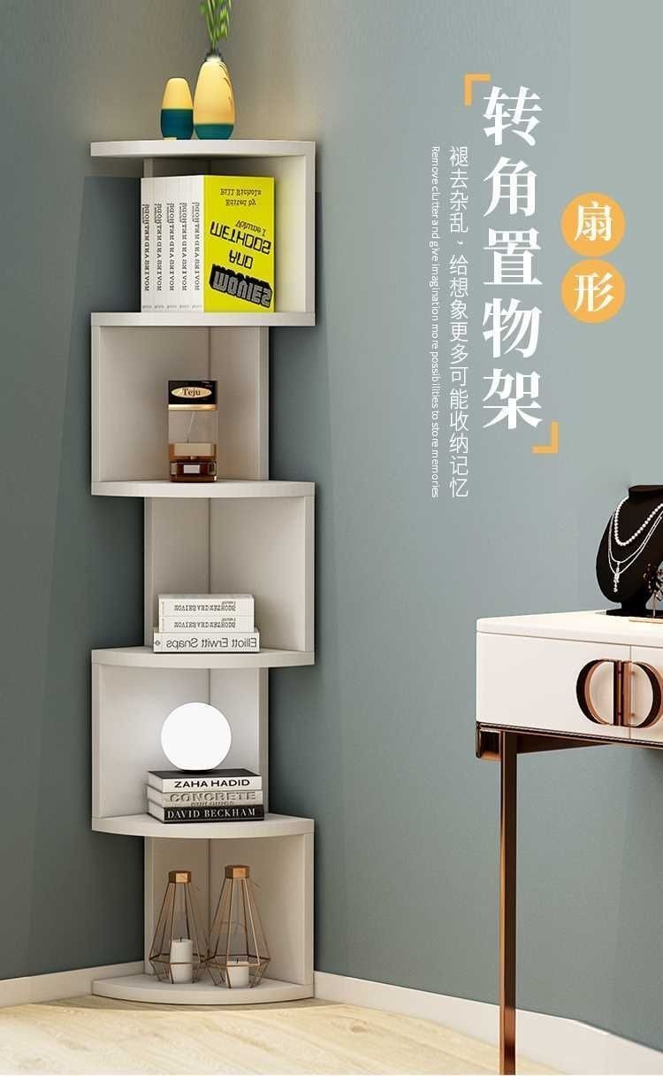 Simple Floor Creative Triangle Corner Multi-Layer Storage Rack Home ...