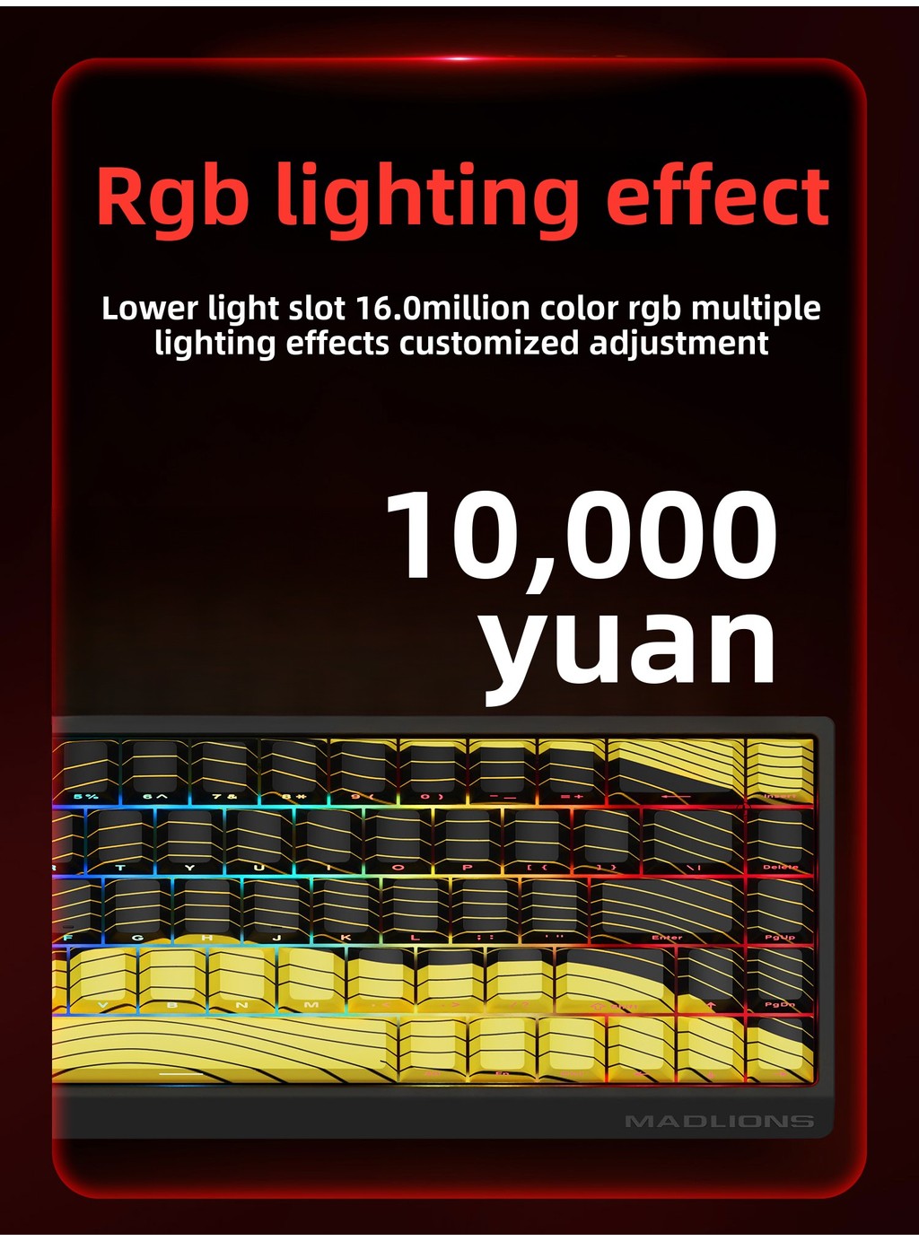 MADLIONS MAD 68 HE/R/Pro Magnetic Switch Mechanical Keyboard wired Hot ...