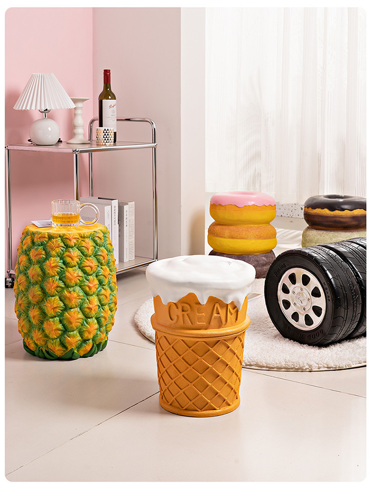 Creative Stool Pineapple Pineapple Food Shape Dining Stool Home ...