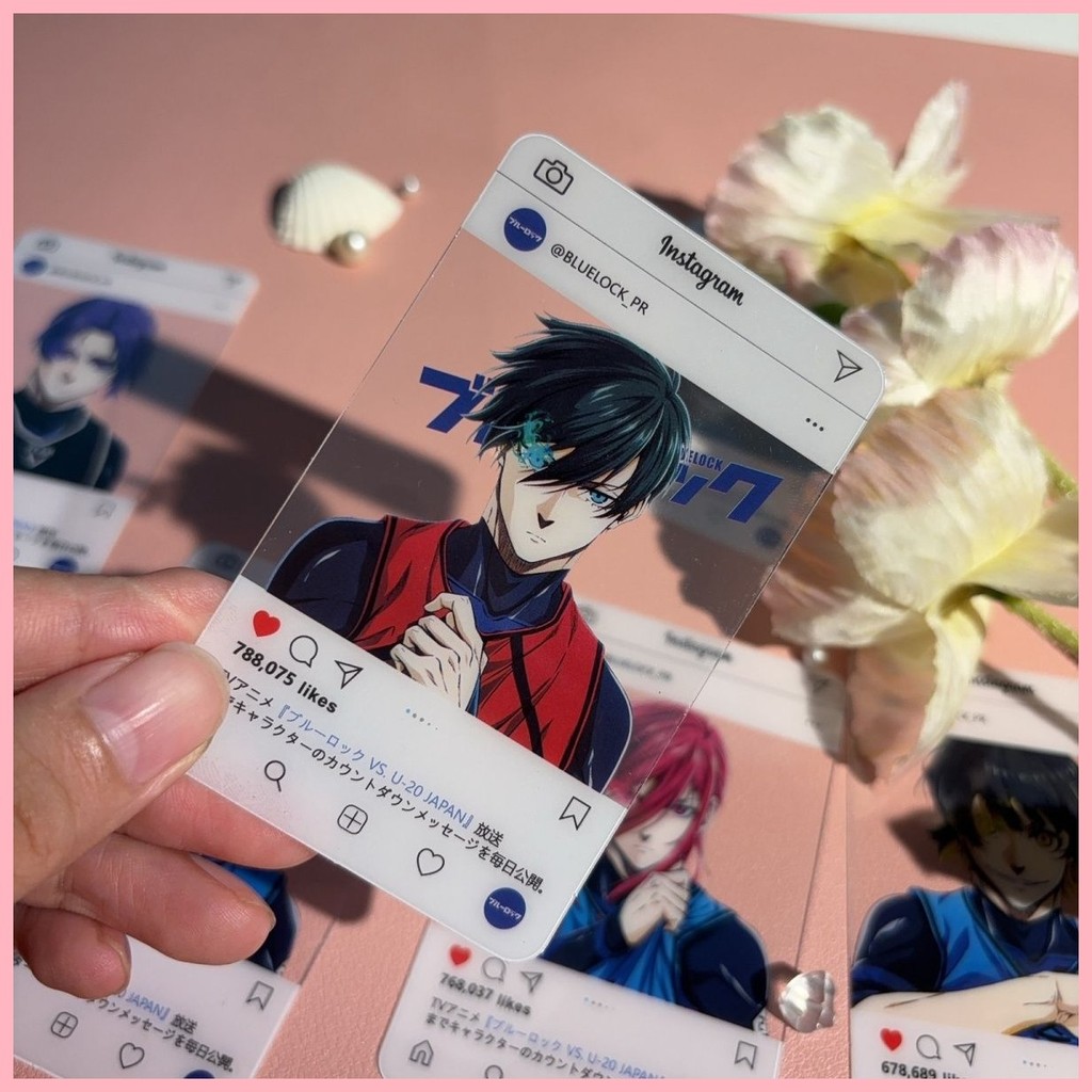 [GUYN] Transparent Card Blue Lock Isagi Blue Lock Isagi Blue Prison PVC ...