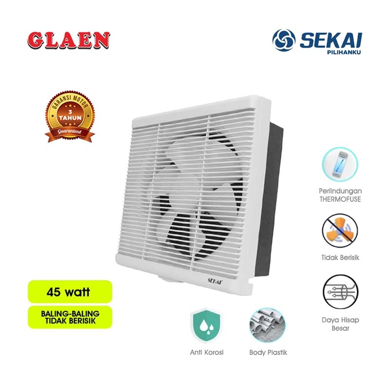 in stock Sekai 12 inch Exhaust Fan WEF-1290 | Hexos Wall Fan | 12 inch ...