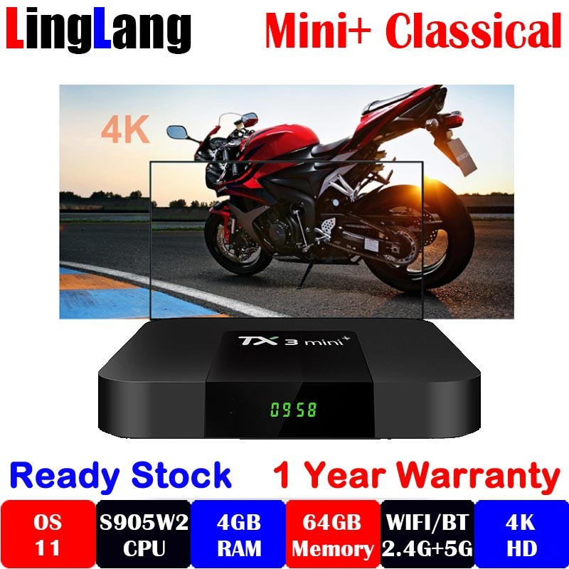 in stock Classical Black mini 11 5G Smart Box Amlogic S905W2 4GB RAM ...