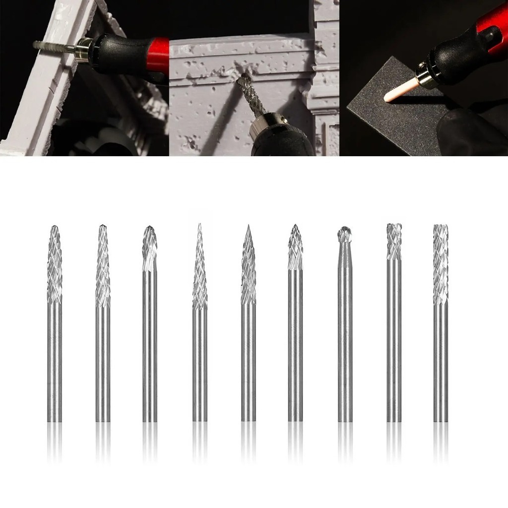 DSPIAE GH-10 Tungsten Steel Grinding Head Set for ES-P GK DIY Gundam ...