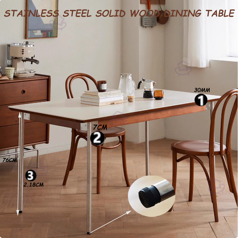 STAR Sintered Stone Dining Stainless Steel Leg Study Desk / Small Table ...