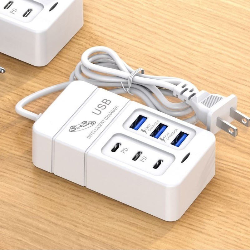 [ Featured ] 35W Multi-port USB Charger Socket - 6 Ports USB Hub - UK ...