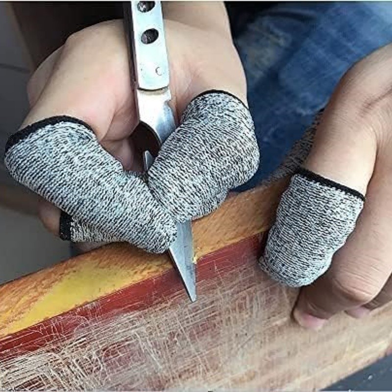 2/5/10PCS Cut Resistant Finger Sleeve Protectors Reusable Finger Covers ...