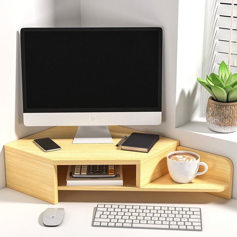Corner Computer Elevated Desk Shelf Work Station Monitor Office Desktop ...