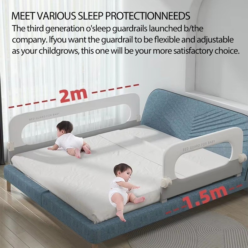 ️‍🔥Baby Bed Rail with Vertical Lift Bed Guard Fence Safety Fence Baby ...