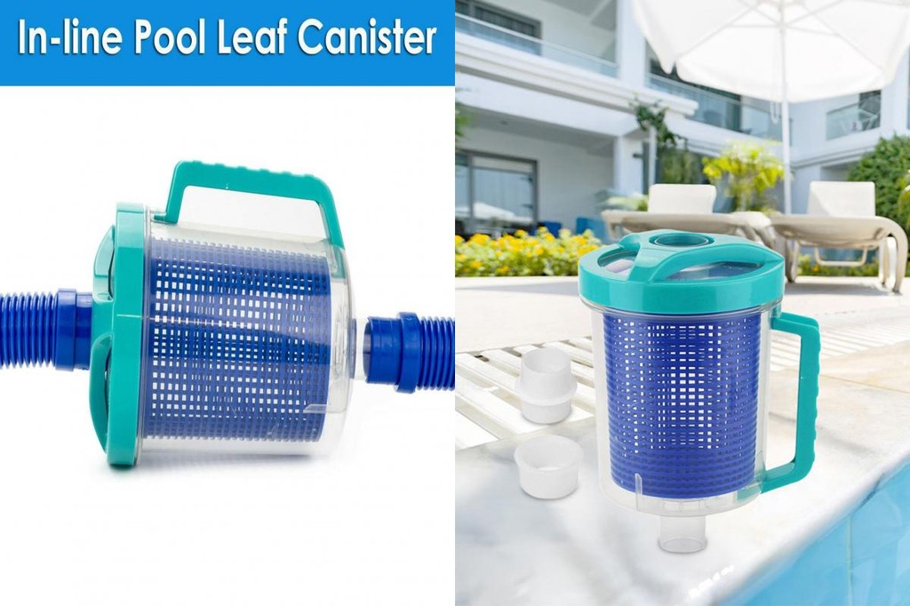 Bergenww_ Transparent Tank Design Pool Cleaner Leaf Trap High-capacity ...