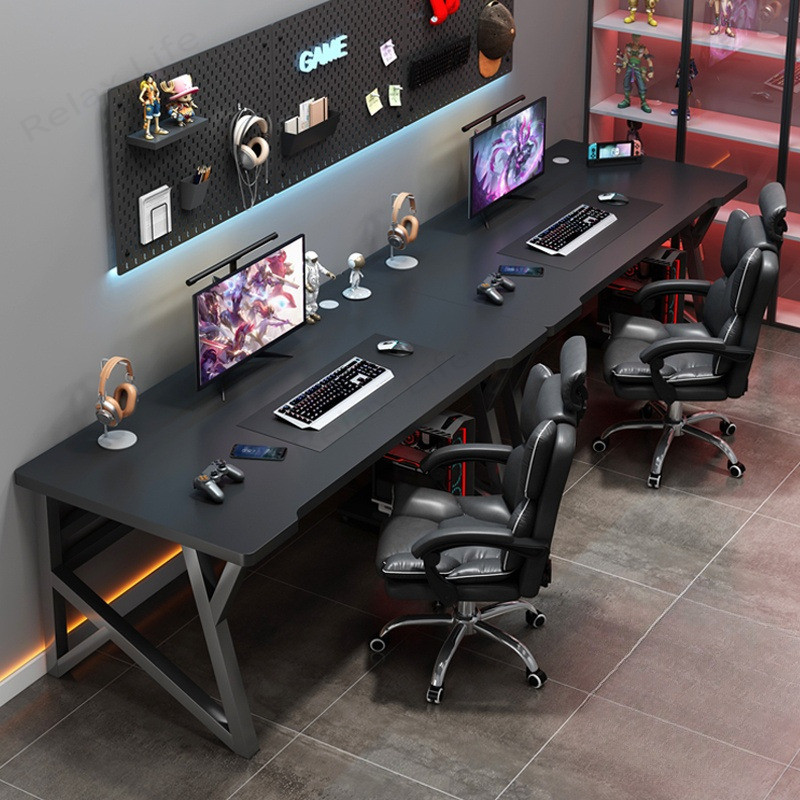 Desktop Home Gaming Desk Bedroom Long Desk Esports Table Desktop Double ...