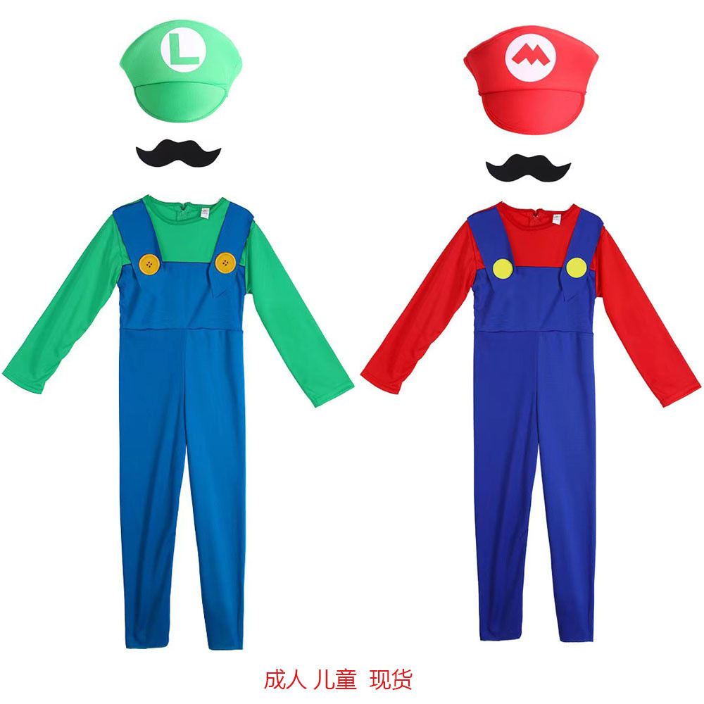 Super Mario Costume Halloween Christmas Anime Cos Super Mario Austrian ...