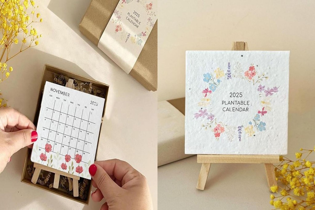 [WMP] Seeds Paper Calendar Garden-themed Calendar 2025 Plantable Seeds ...
