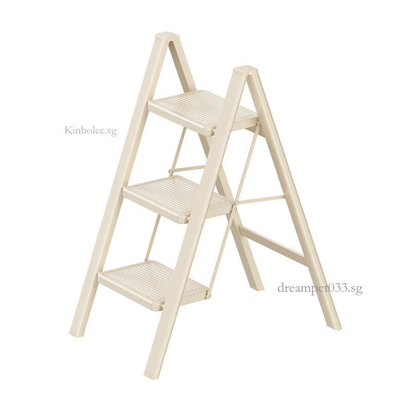 Cream Style Home Ladder Folding Small Multifunctional Zigzag Ladder ...