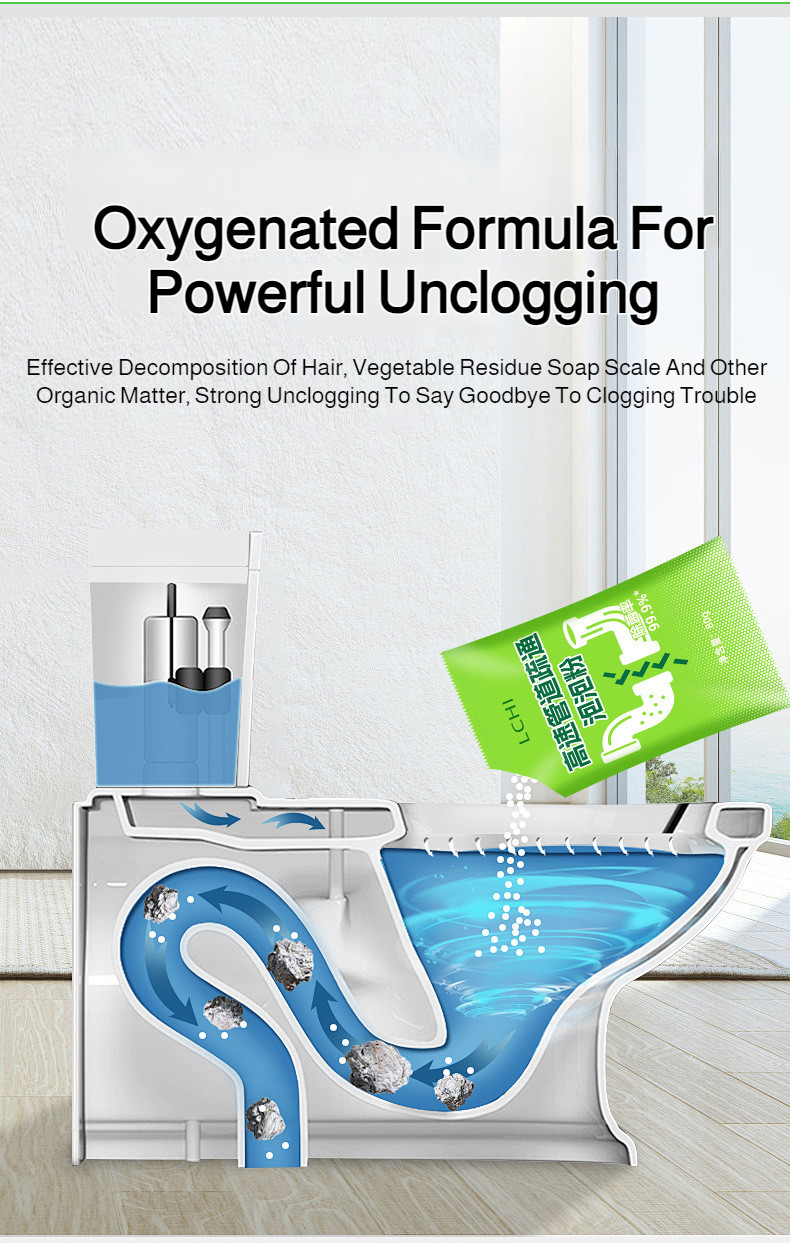 Oxygen dissolve grease highspeed toilet pipe unclogger | Shopee Singapore