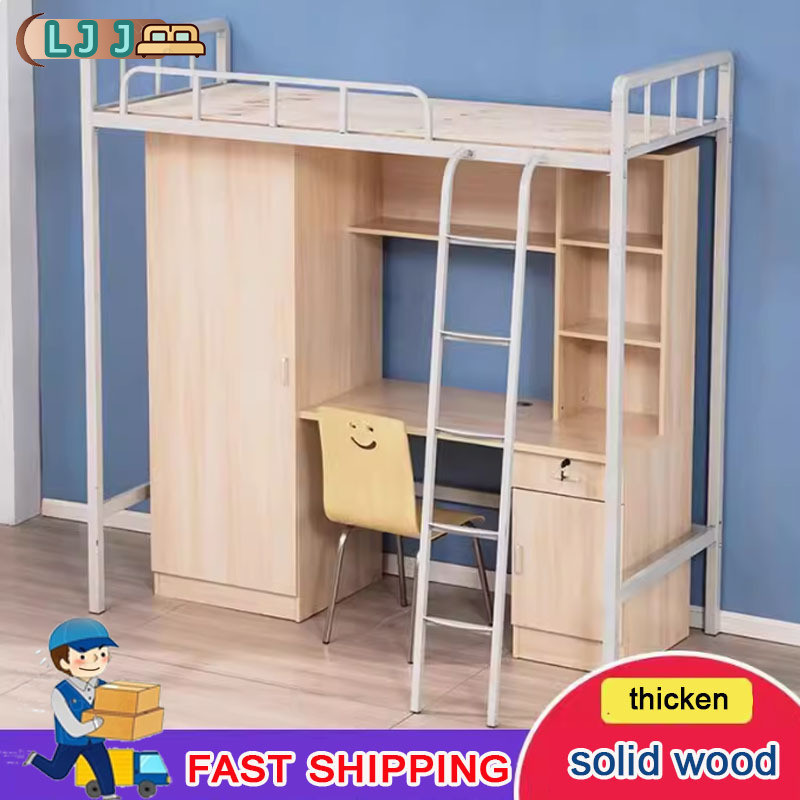 Wrought Iron Bed Loft Wrought Iron Elevated Double-layer Small Loft Up And Down Apartment High ...