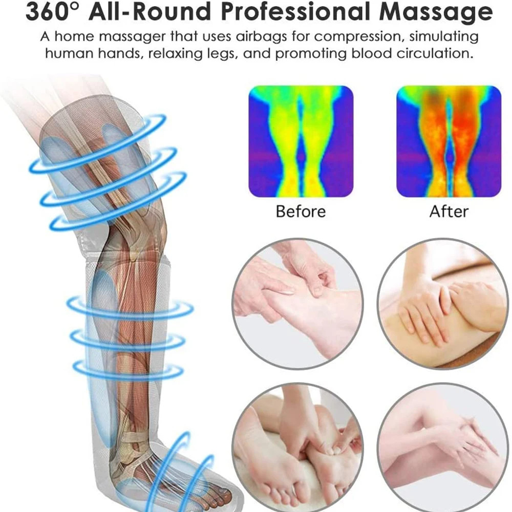 Professional Electric Leg Muscle Relaxer 6 modes Air Compression ...