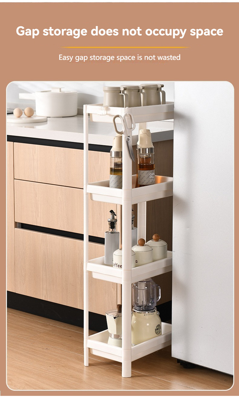 Bathroom Floor Standing Shelf Toilet Storage Multi-Layer Rack Narrow ...