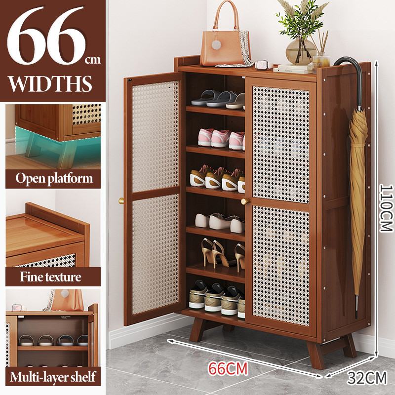 6 Layers Shoe Rack Outdoor Bamboo Shoe Rack Dustproof Cabinet Organizer ...
