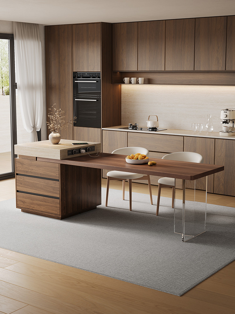 Middle Aged Island Dining Table Integrated Household Retractable 2025 ...