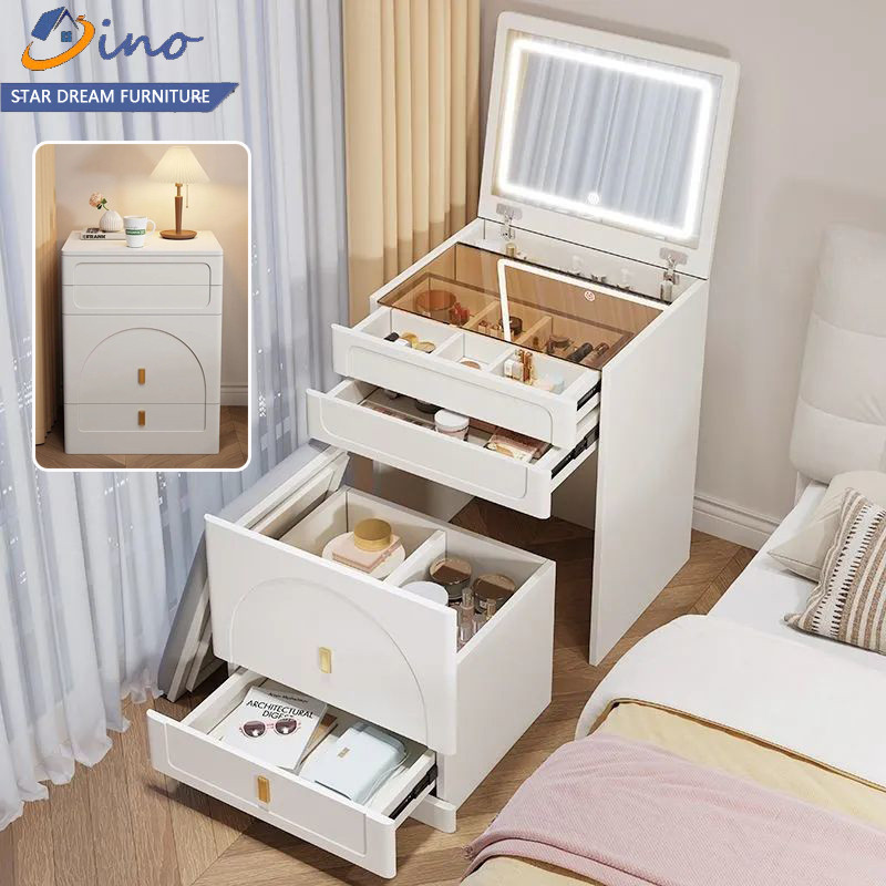 Dressing Apartment Small Bedroom Integrated Bedside Storage Cabinet ...