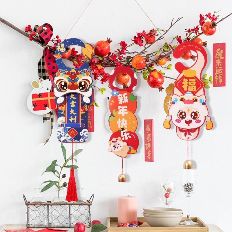 New Year Door Handle Hanging Ornaments - Home DIY Decoration Supplies ...