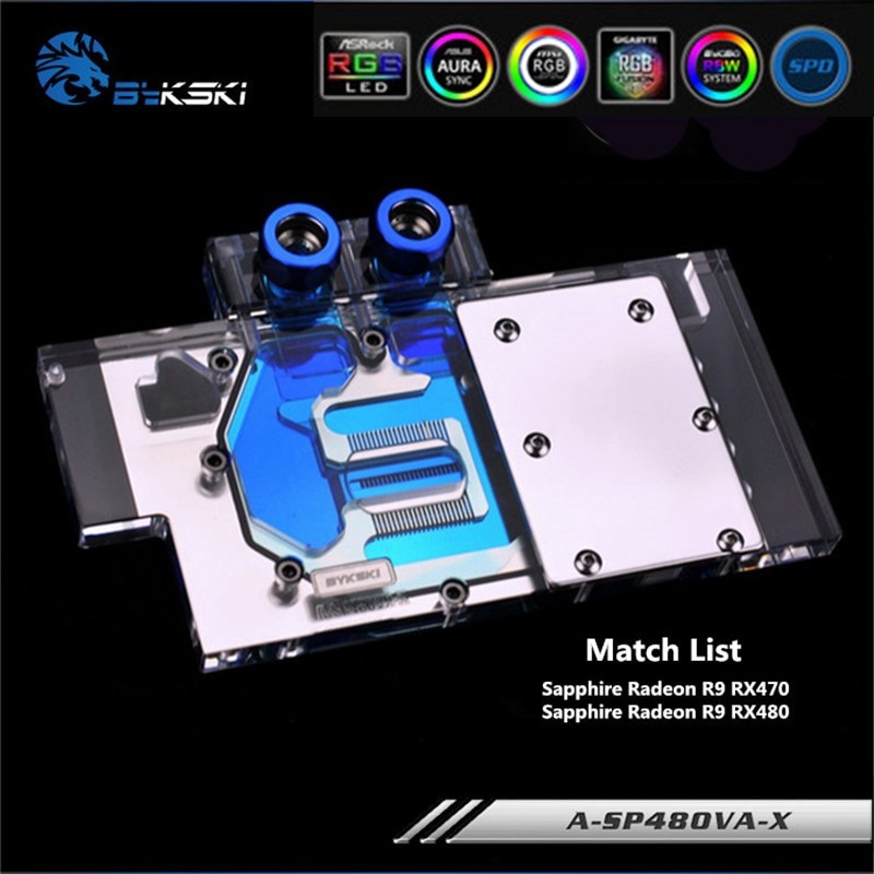 in stock Bykski A-SP48OVA-X Full Cover GPU Water Block For Sapphire ...