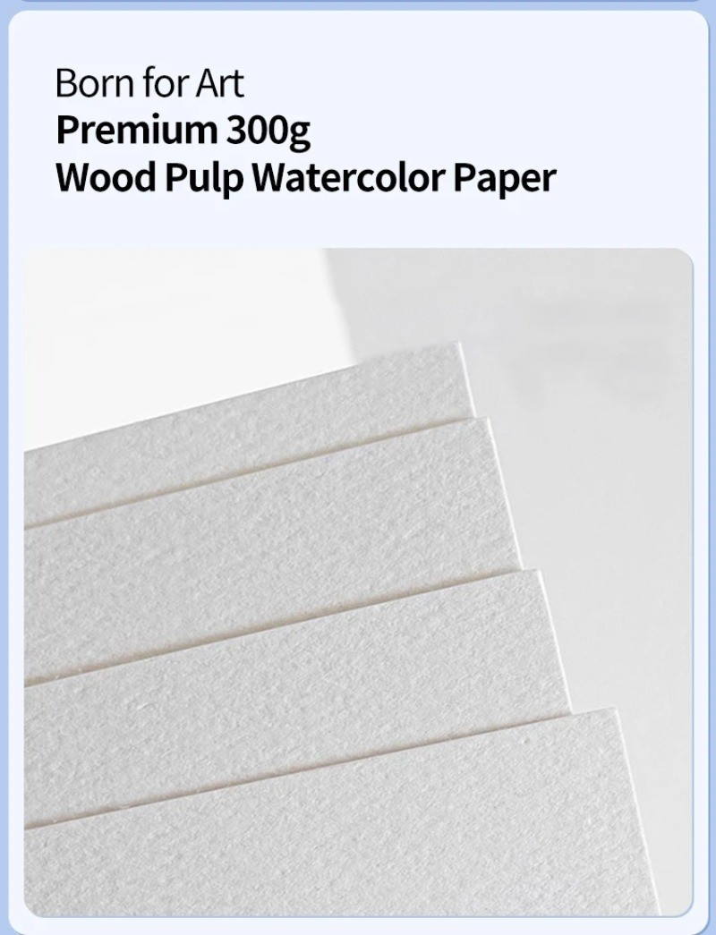 AngelMark Watercolor Book Medium Coarse Grain 30 Pages 300gms Paper For ...