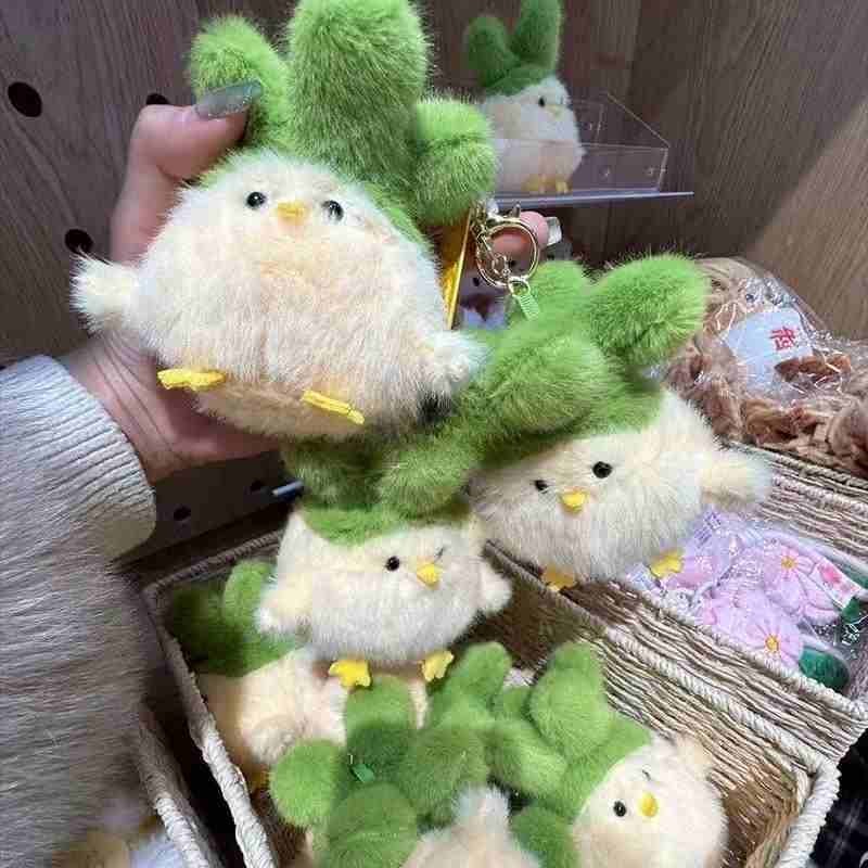🌟 Sakura Garlic Bird Keychain - Wuhan Cultural Plush Toy with Sound ...