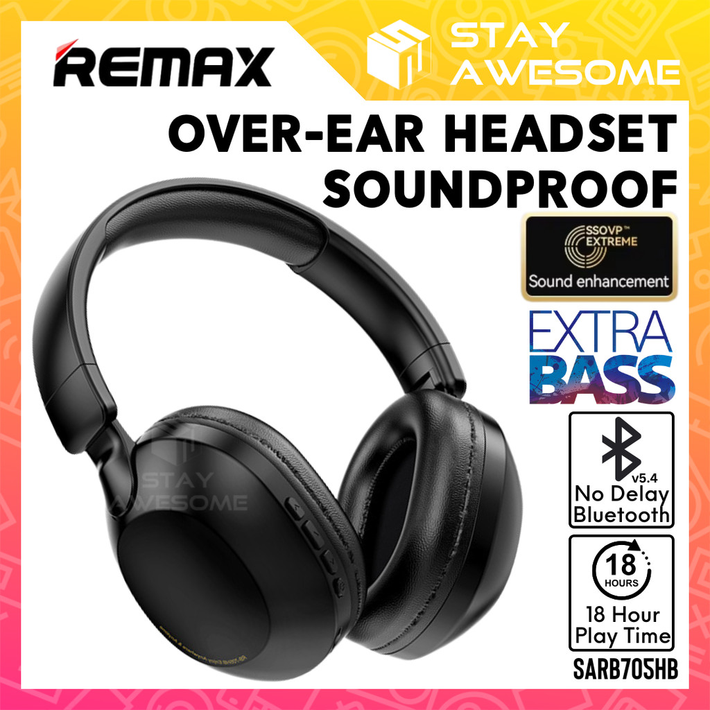 REMAX Over Ear Foldable Wireless 5.3 Bluetooth Extra Bass HD Headphone ...