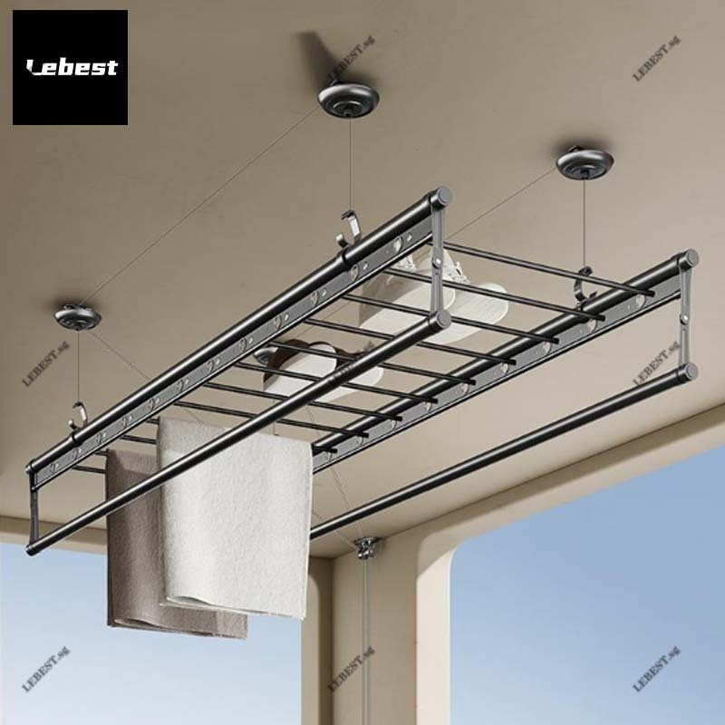 L·T Drying Rack Hand cranked balcony indoor household clothes drying ...