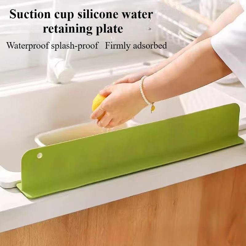 Upgraded Kitchen Water Baffle Sink Edge Splash Barrier Silicone ...