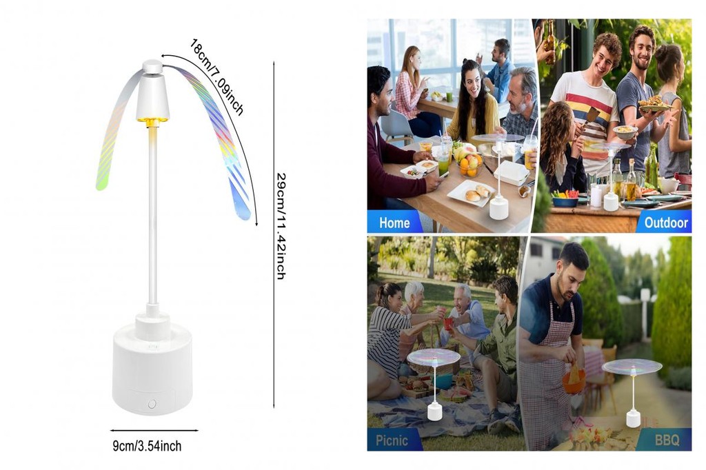[JU] Mosquito Repellent Fan Foldable Gooseneck Mosquito Fan 360-degree ...