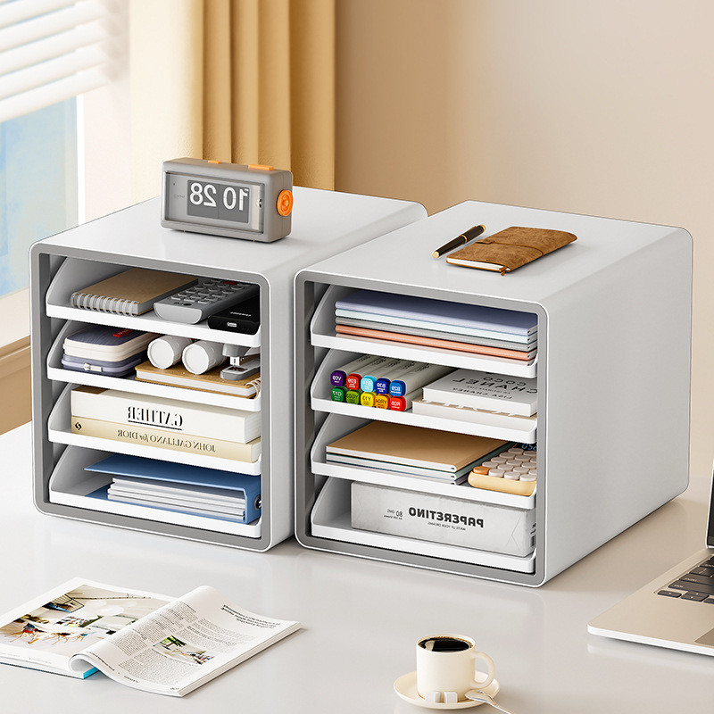 Desktop File Cabinet A4 Paper Desktop Storage Rack 4 Drawer Multilayer ...