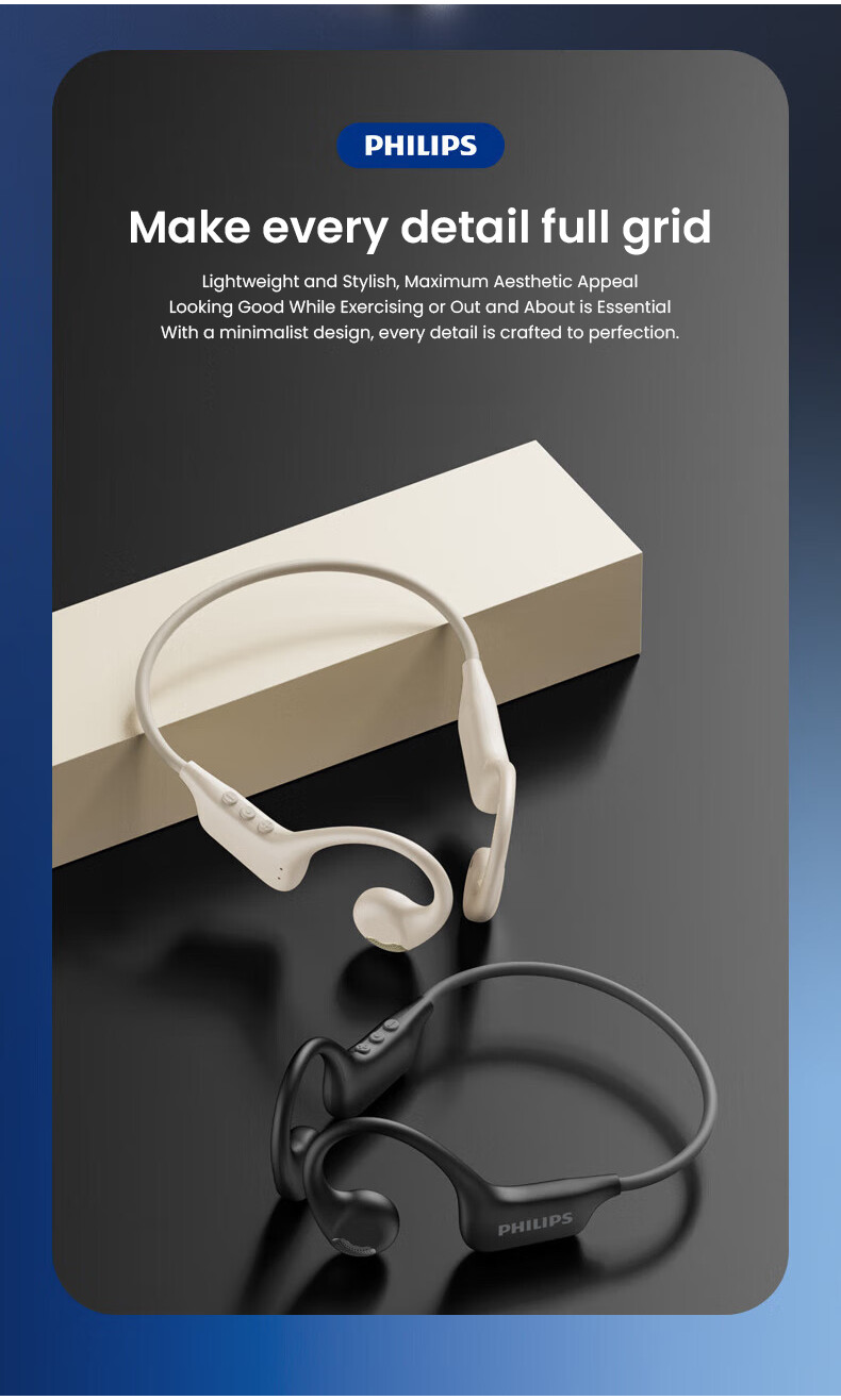 Philips Open-Ear Bone Conduction Sports Headphones TAA1708 | Shopee Singapore