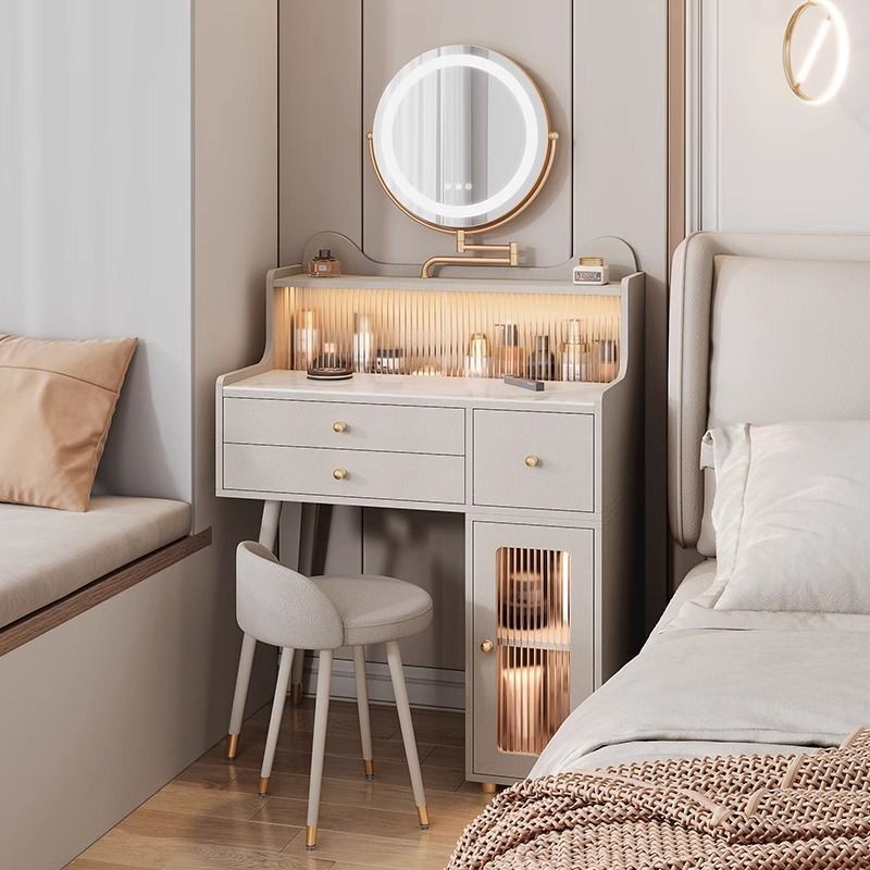 Small Dressing Table Bedroom Mini Dressing Table Storage Cabinet ...