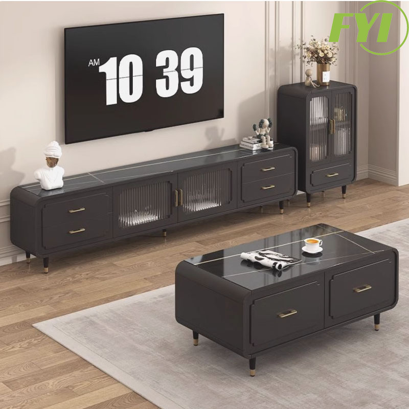 TV Storage End Table Cabinet Solid Wood Combination of Modern and ...