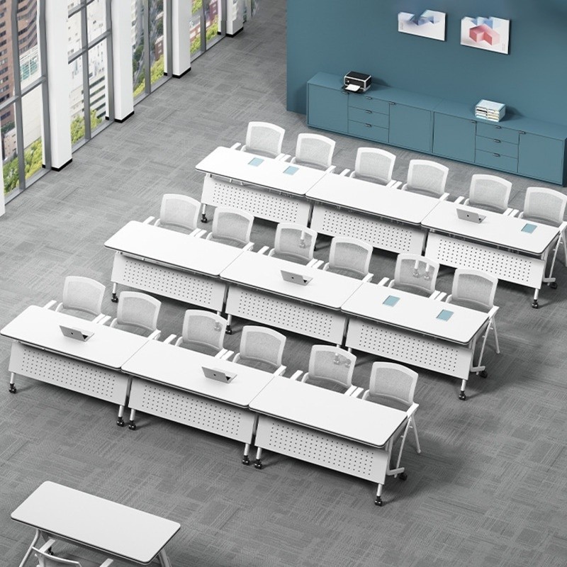 Folding Training Table With Wheel Folding Study Table Multi Functional ...