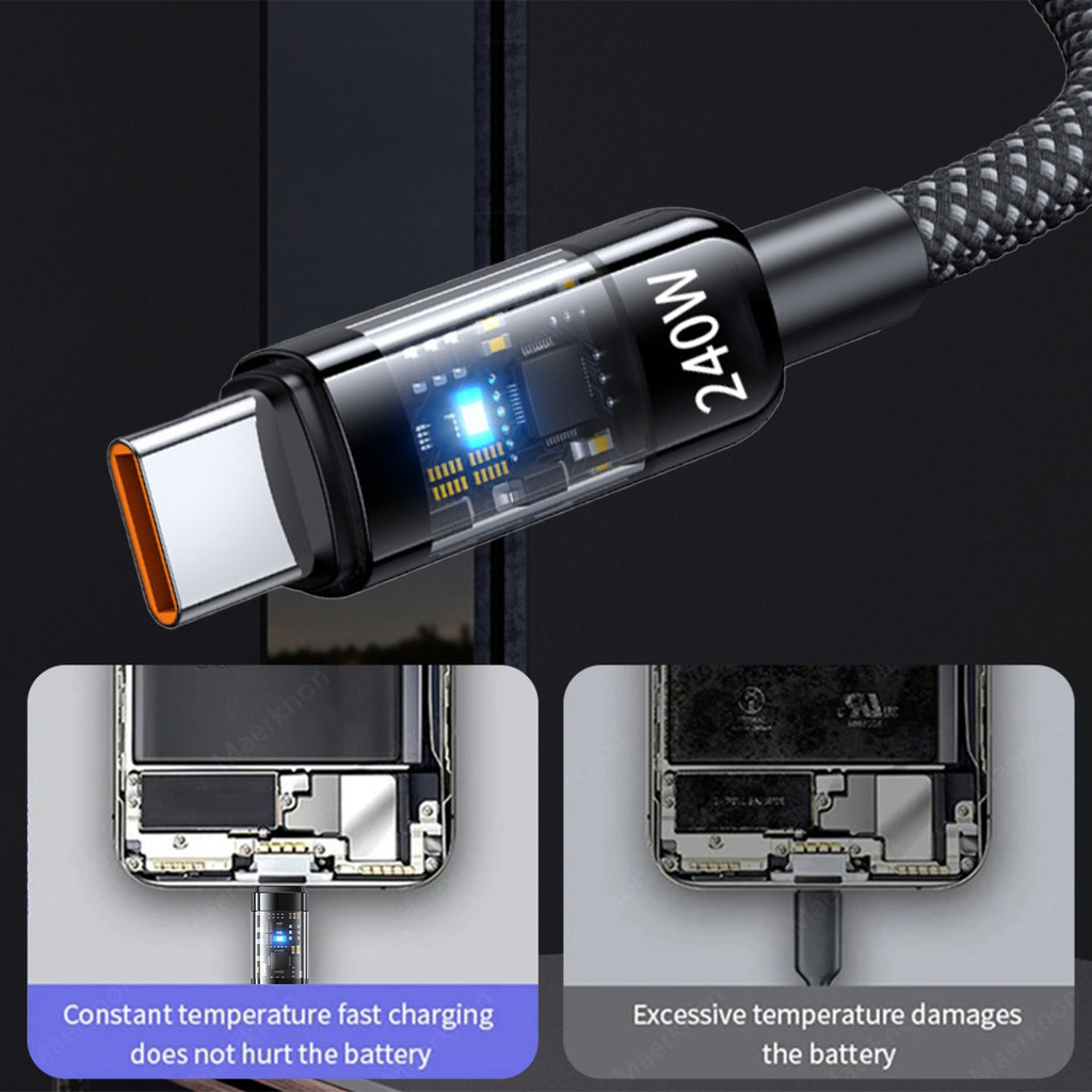 240W USB Type C Cable Fast Charging Cable - USB C Charger Cord 1m 2m ...