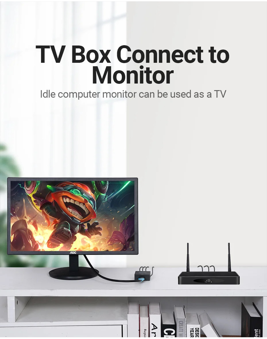 Vention AV to HDMI Converter HDMI to RCA Video Adapter with Mini USB ...