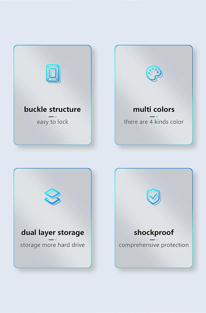 2PCS M.2 Solid State Drive Storage Box NVME/NGFF Hard Disk SSD ...