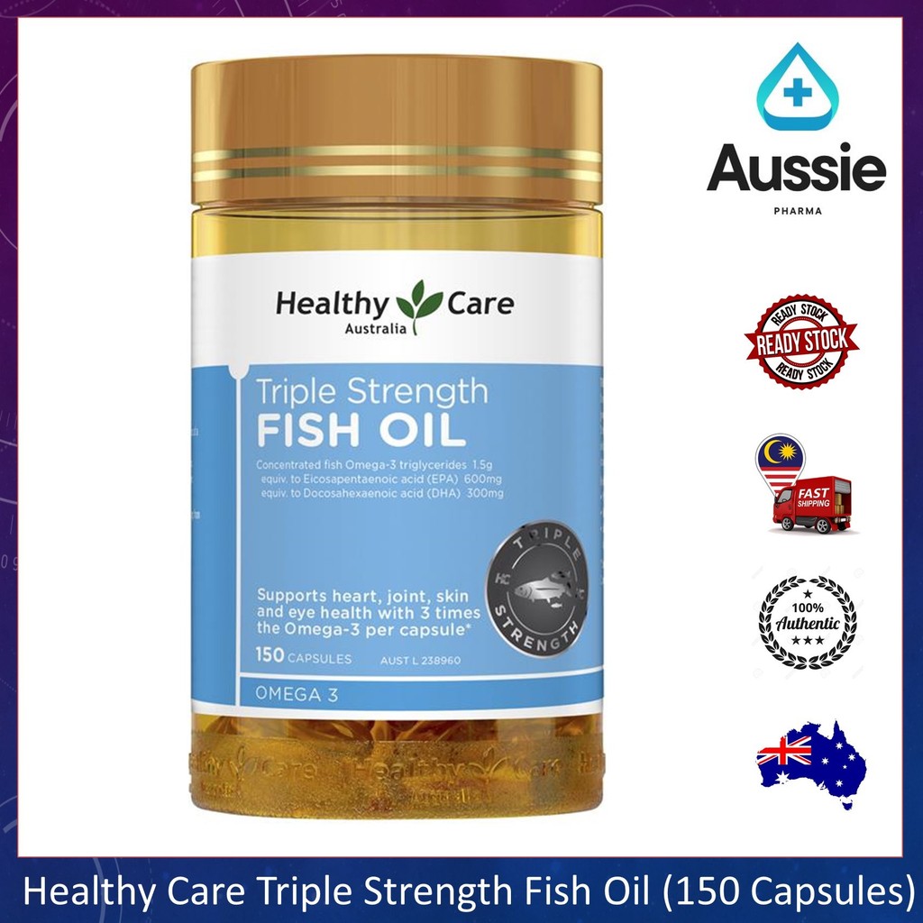 HEALTHY CARE Triple Strength Fish Oil (150 Capsules) | Shopee Singapore