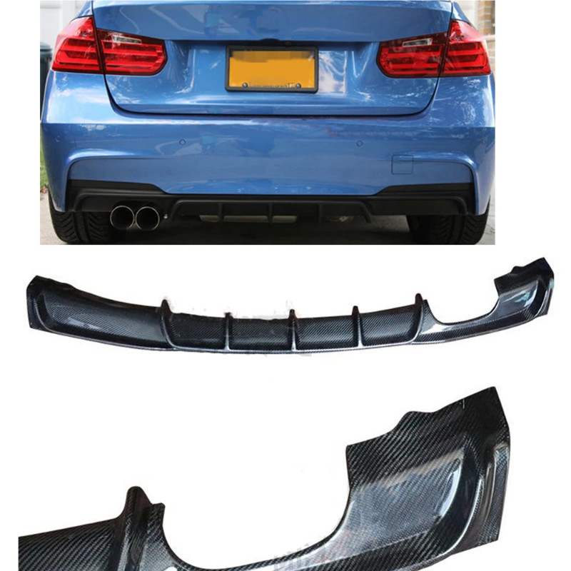 Car Rear Diffuser Bumper Lip Spoiler Splitter One Side Dual Out Auto Part For BMW 3 Series F30 ...