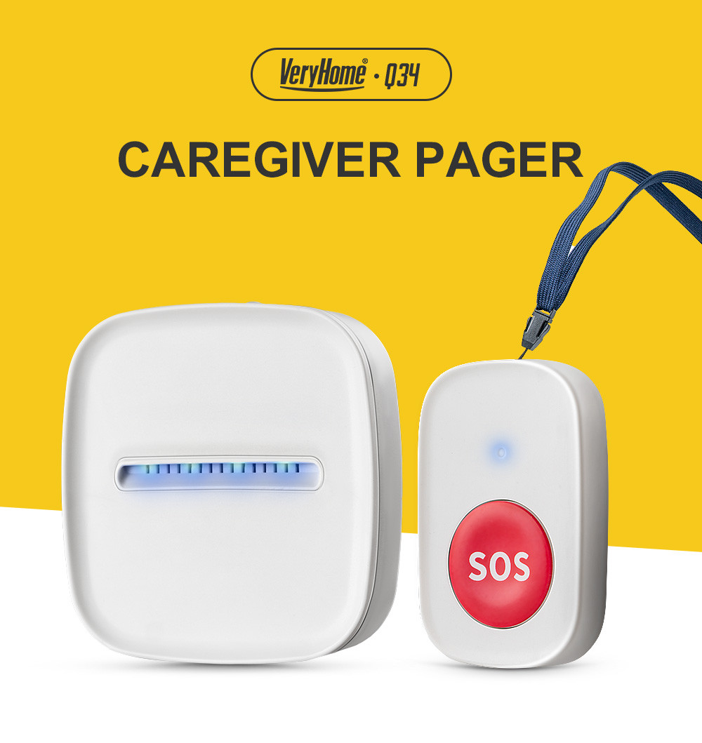 Portable Elderly SOS Alarm Button, Wireless Medical Alert Pendant for ...