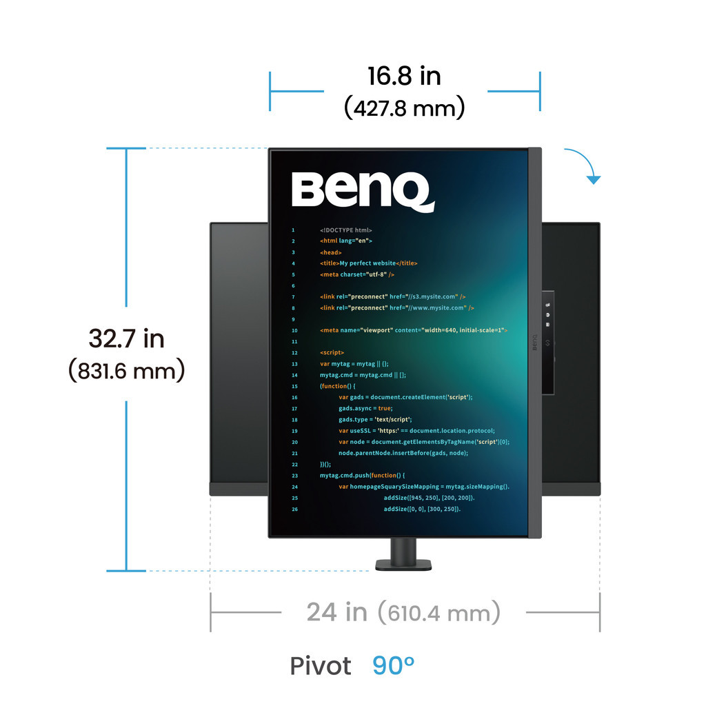 BenQ RD280UA Programming Monitor｜28” 4K+｜Coding Modes｜Ergo Arm｜Nano ...