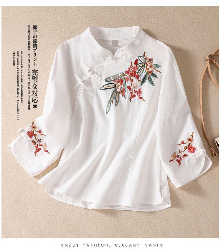 旗袍上衣 汉服上衣 Hanfu Top Qipao top Blouse CNY Women Chinese style top shirt ...