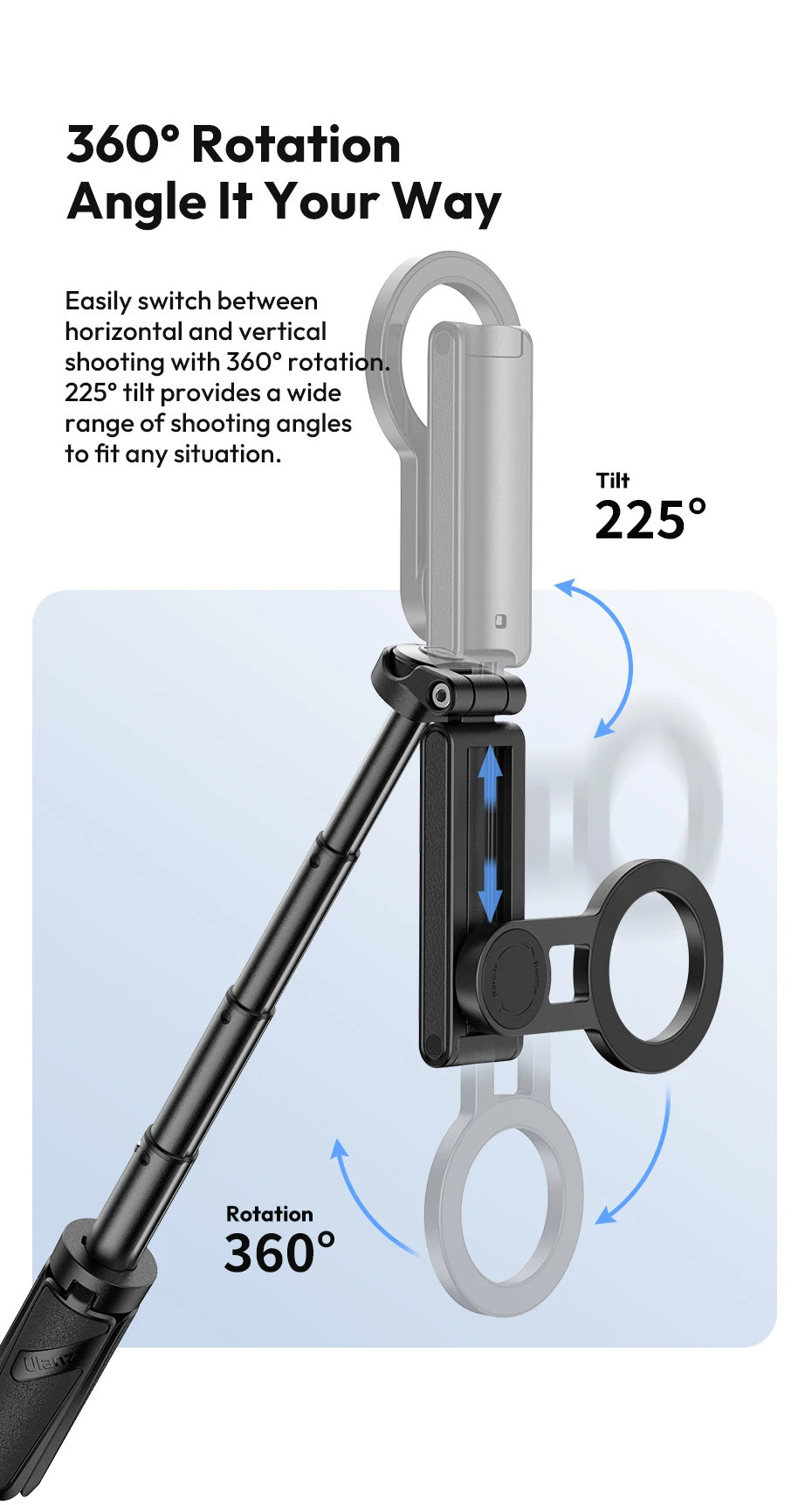 Ulanzi JJ03 Dual-sided Magnetic Phone Tripod Smartphone Grip Selfie ...