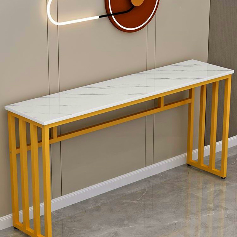 ConsoleTables Simple Corridor Long marble Narrow Table Side View Long ...