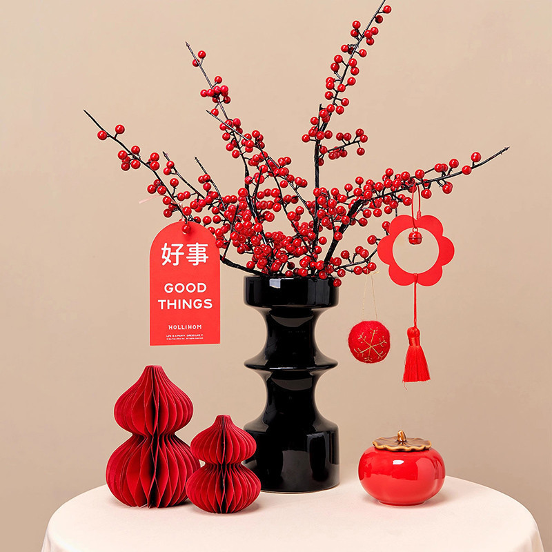 2026 CNY Table Ornaments Red Honeycomb Ornament Spring Festival Home ...