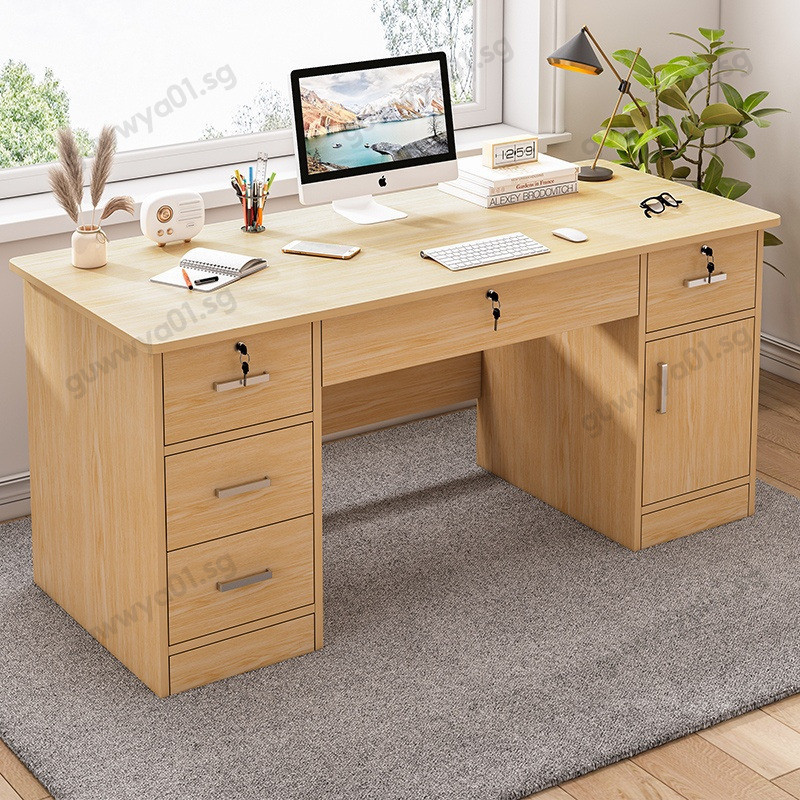 Computer Desk Home Office Desk Writing Desk With Drawers | Shopee Singapore